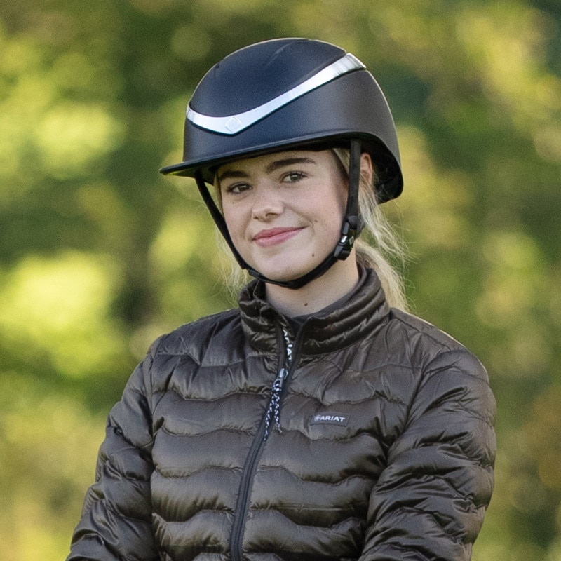 Charles Owen EQX Kylo MIPS Riding Hat in Navy Gloss/Pewter