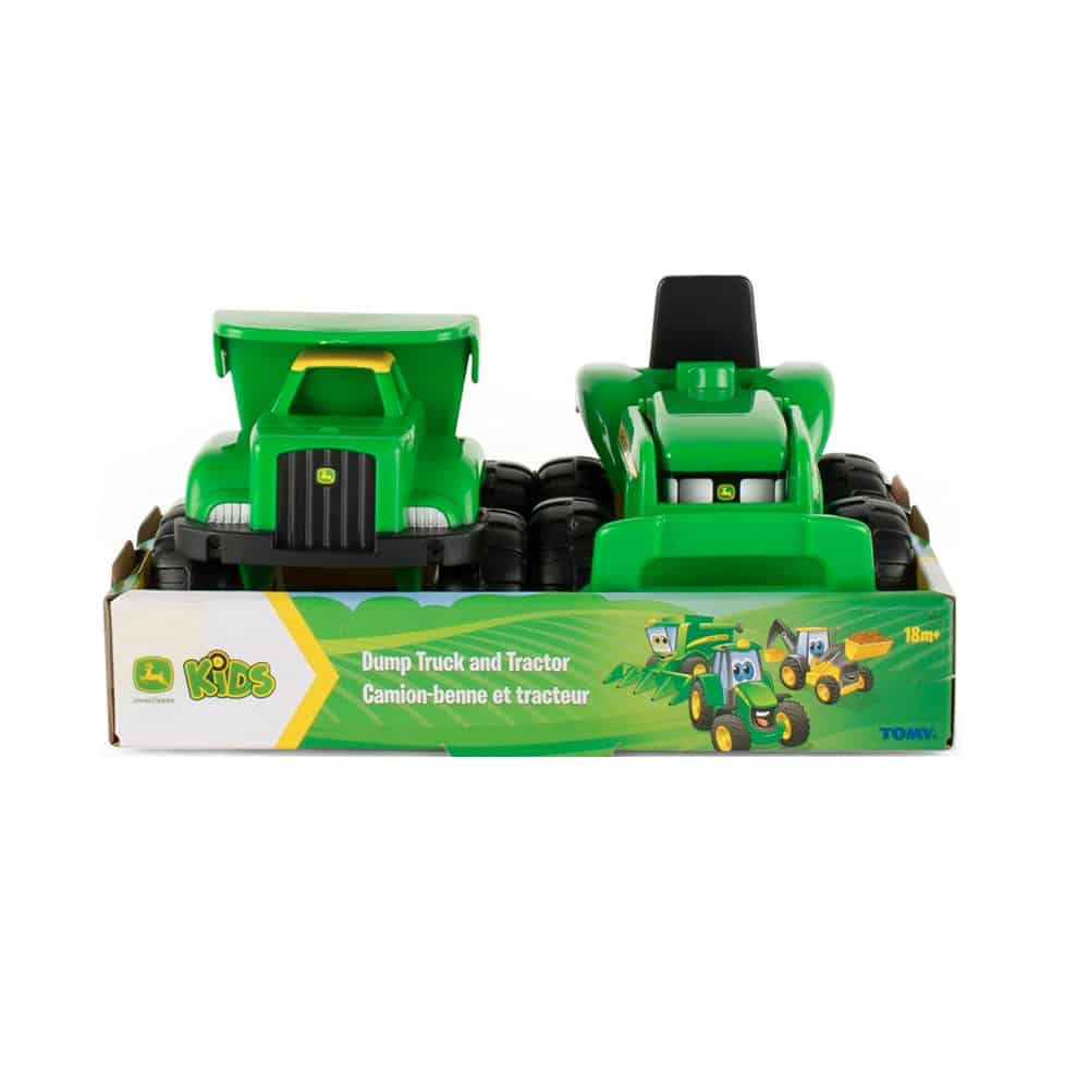 John Deere Mini Sandbox Tractor And Dump Truck Set | Wadswick