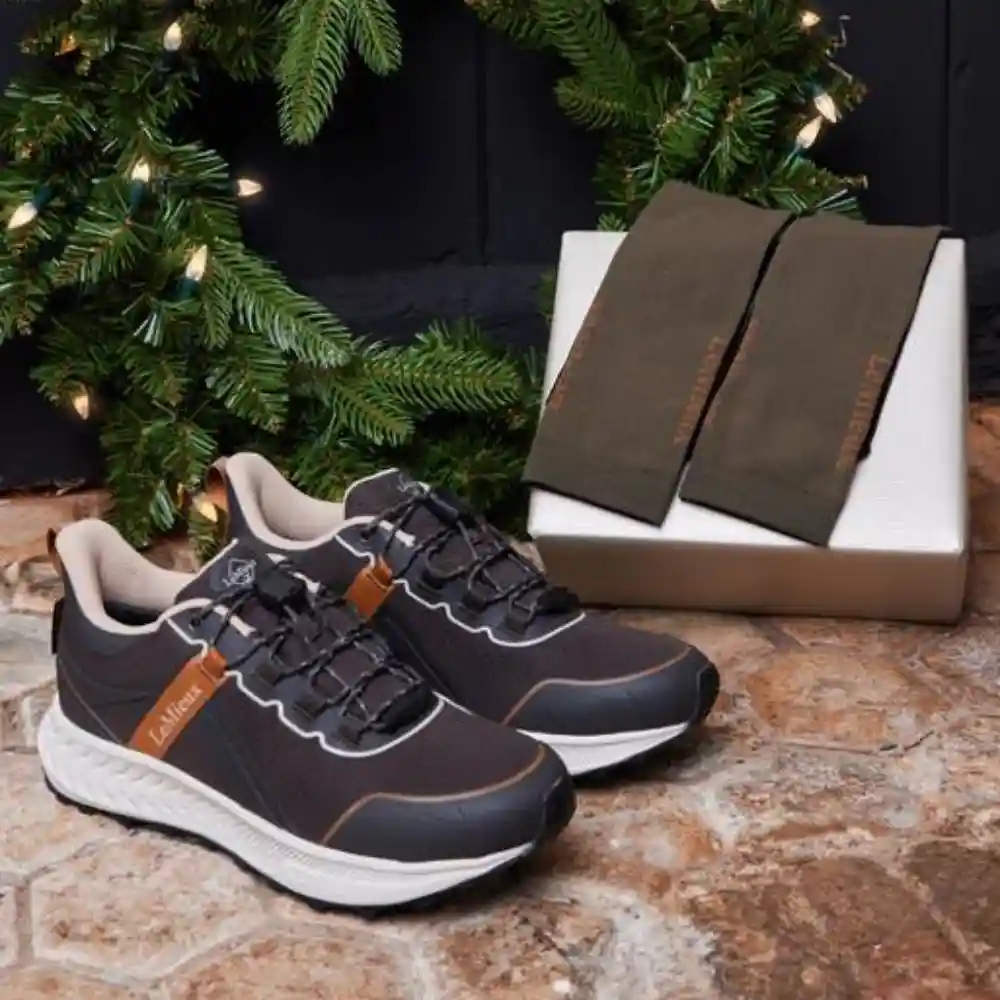 LeMieux Adult Trax Sport Trainers and Socks Gift Set Cinder